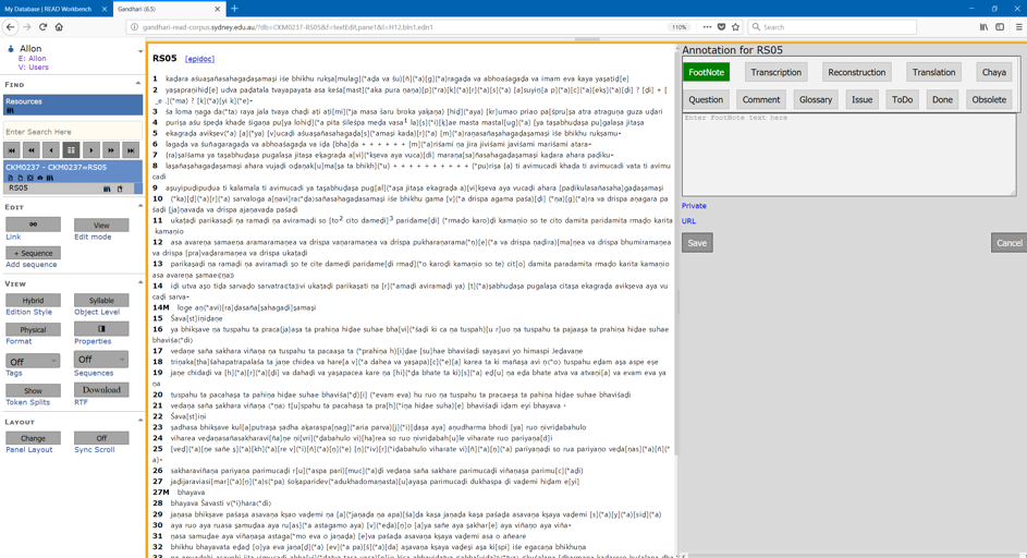 Annotation Component – READ Features